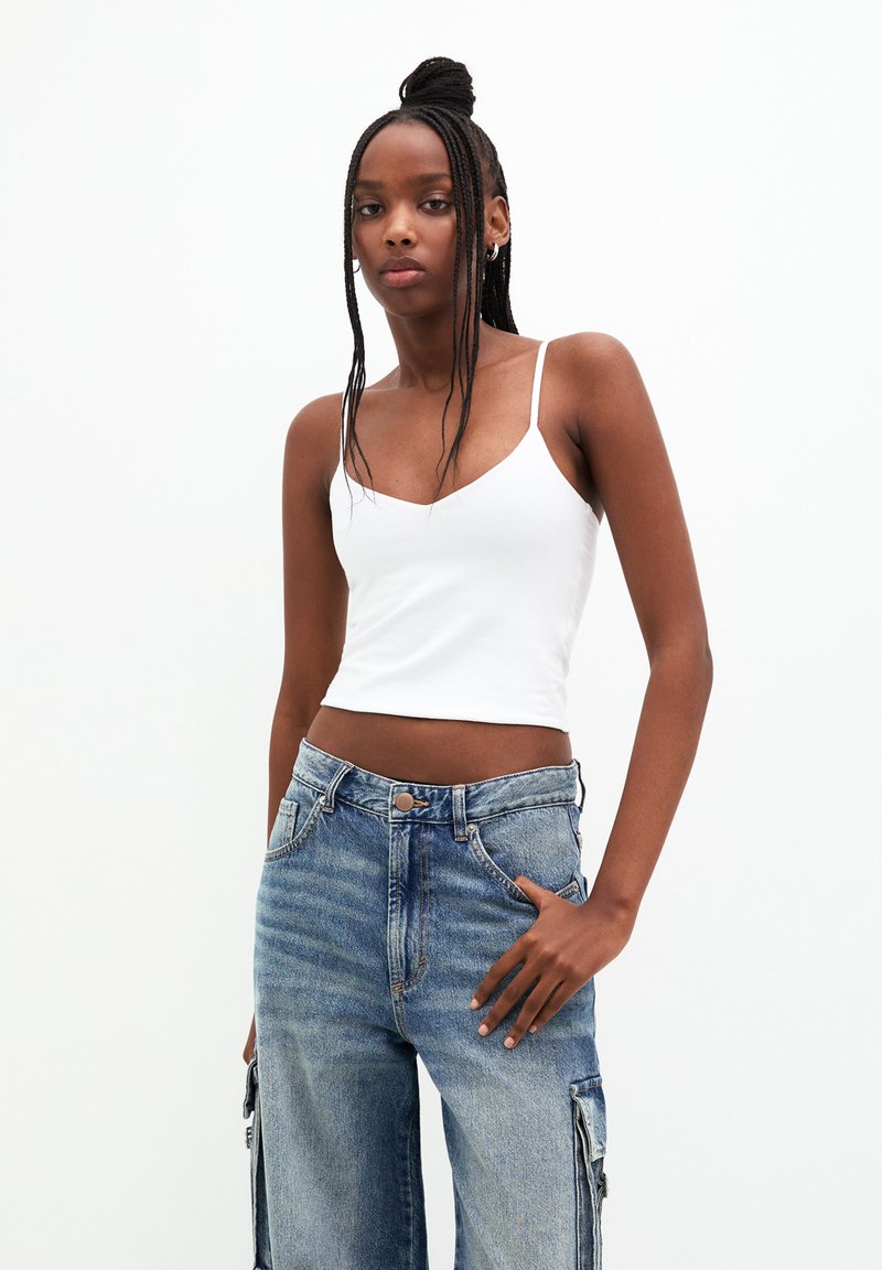 PULL&BEAR STRAPPY - Top - white/weiß - Zalando.ch