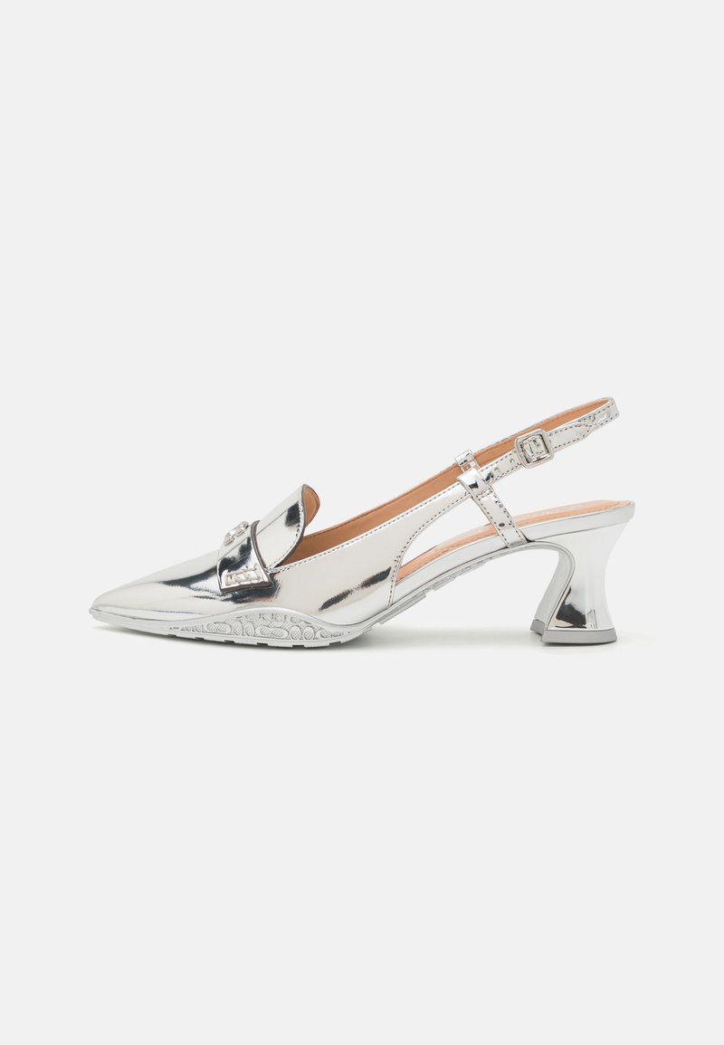 Coach NIKOLA METALLIC HYBRID SLINGBACK - Klasické lodičky - silver ...