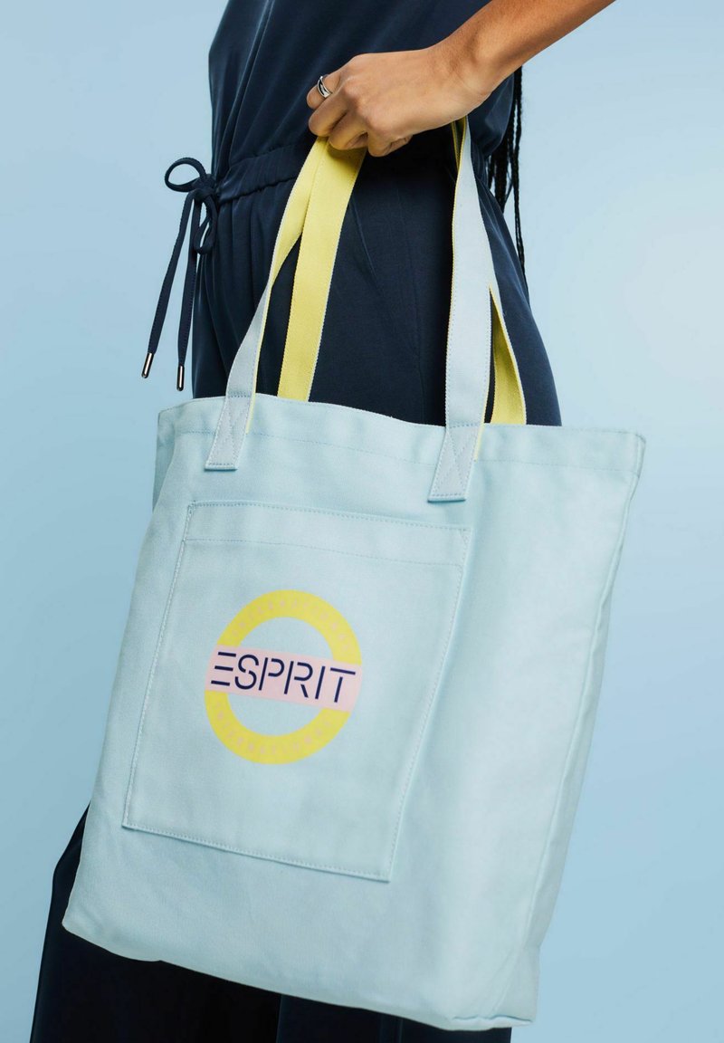 Esprit AUS MIT LOGODESIGN - Tote bag - pastel blue/light blue - Zalando.de