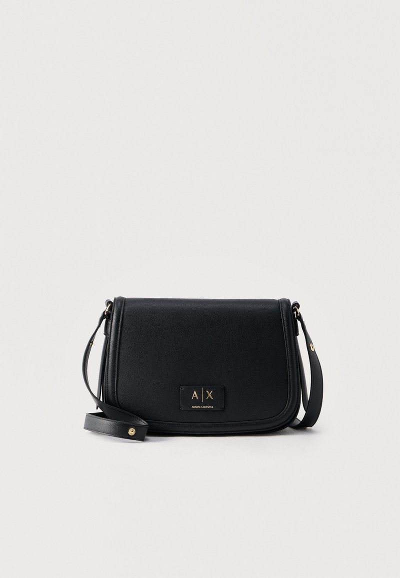 Armani Exchange TORY SADDLE - Cross body bag - black - Zalando
