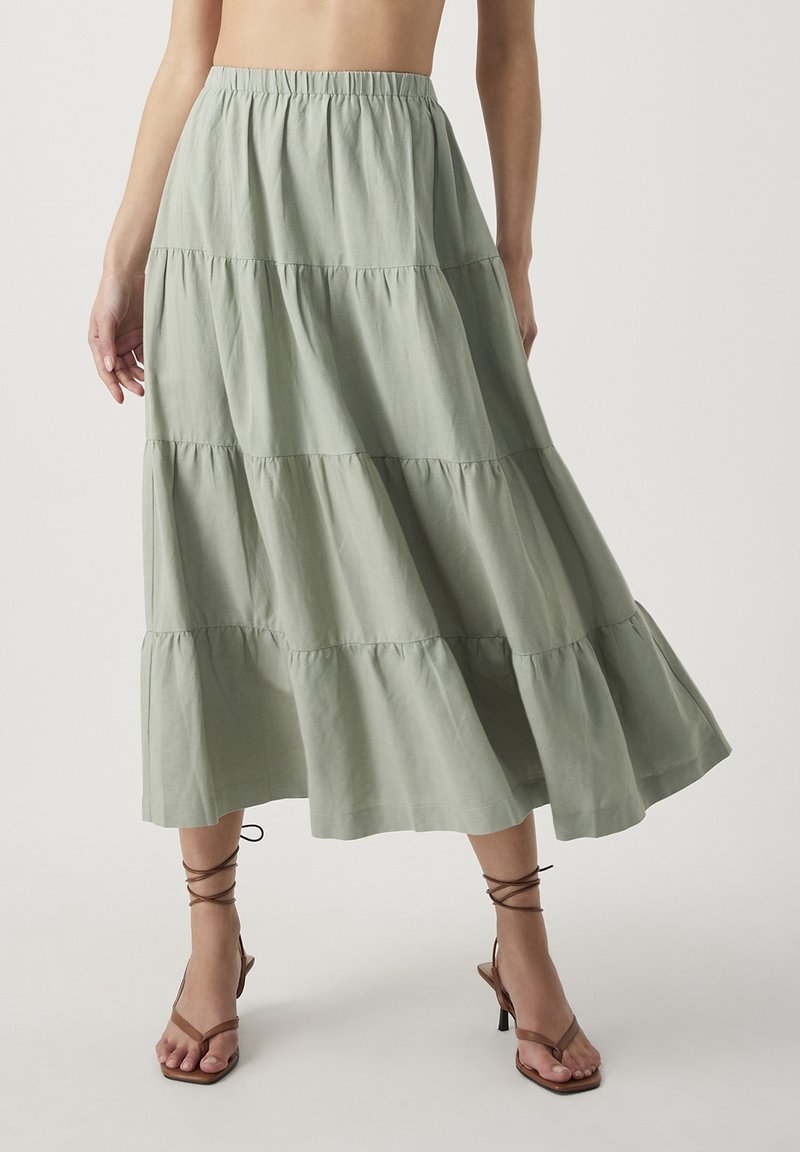 ST MRLO LANG - Jupe trapèze - sage green/vert - ZALANDO.FR