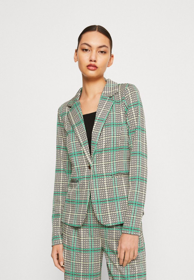 ICHI KATE CHECK - Blazer - greenbriar/multicolor - Zalando.es
