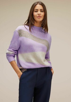 Street One MIT STEHKRAGEN - Strickpullover - lila - Zalando.ch