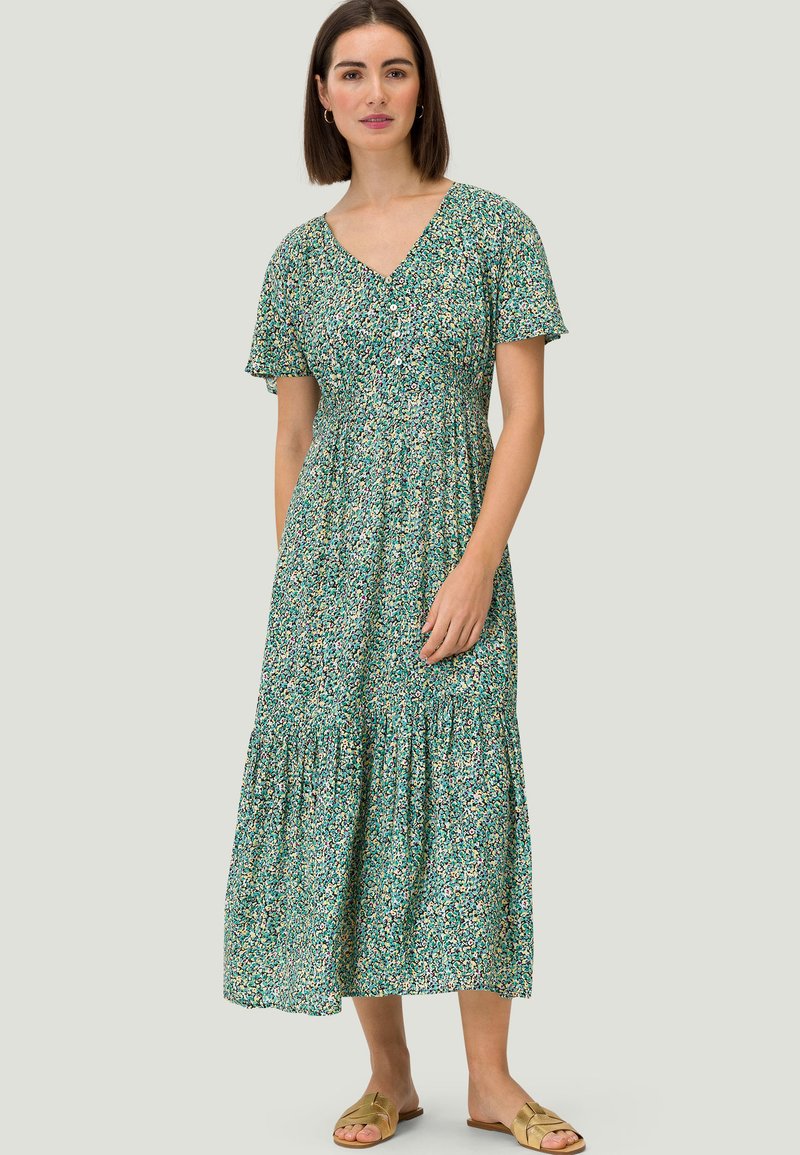 zero MIT BLUMENDRUCK - Day dress - dark greengreen/green - Zalando.de