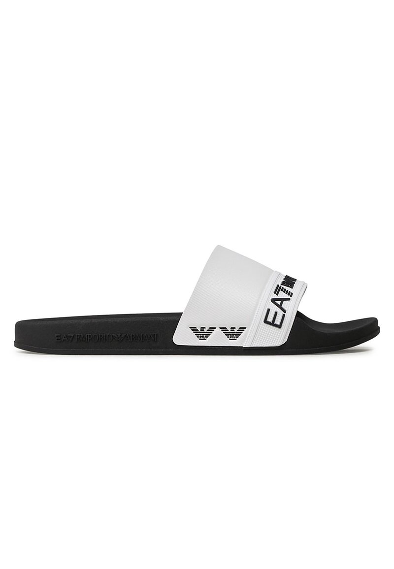 EA7 Emporio Armani CIABATTE CON LOGO - Badesandale - black white/schwarz - Zalando.at