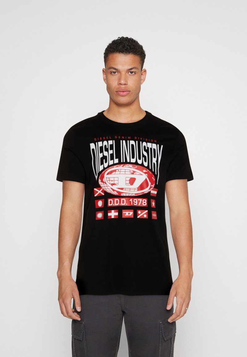 Diesel T-DIEGOR-L8 UNISEX - Print T-shirt - black - Zalando.co.uk