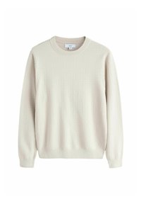 Next REGULAR FIT - EXTURED STITCH CREW NECK - Pulover - neutral/bej ...