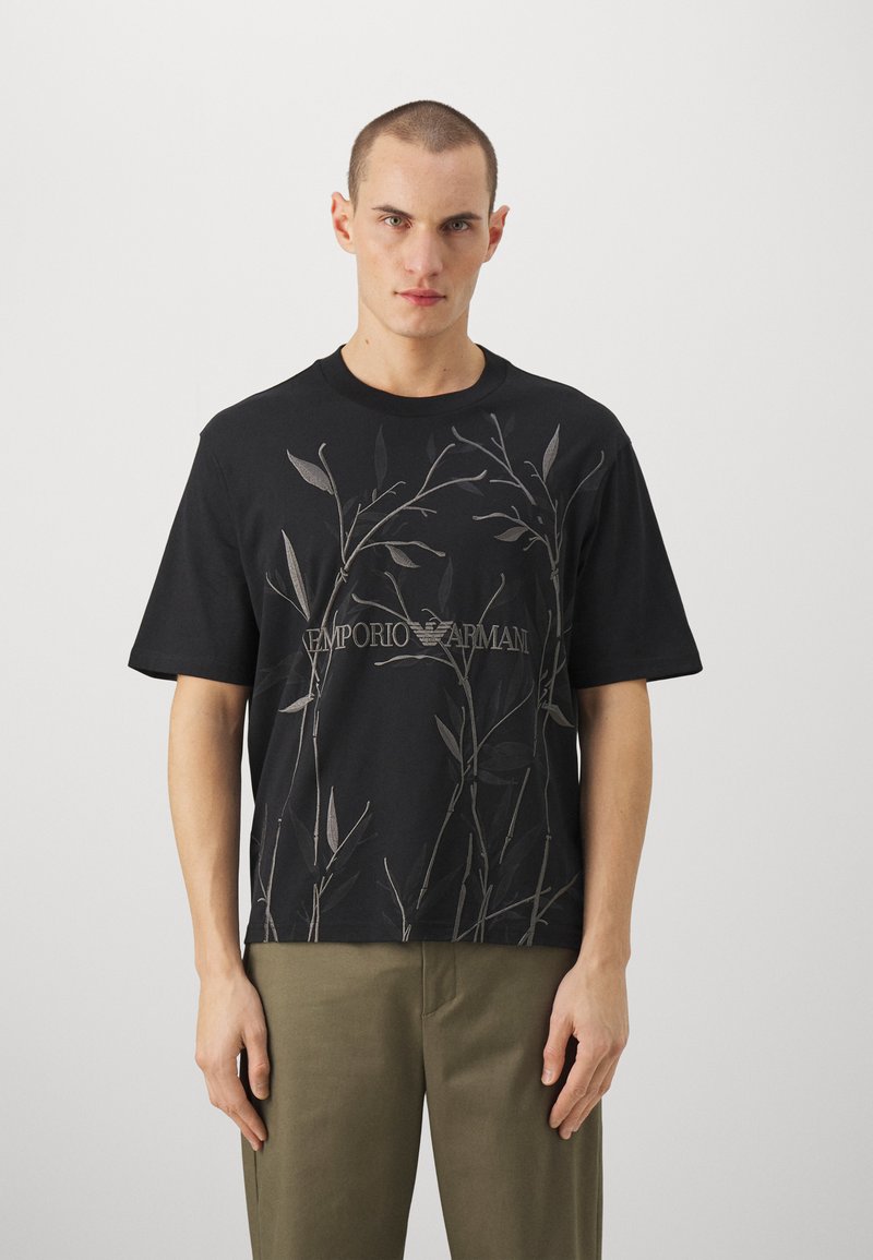 Emporio Armani Print T-shirt - nero/ramage/black - Zalando.co.uk