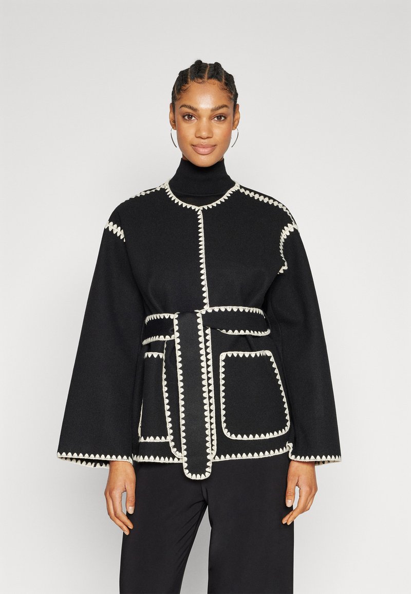 Vero Moda VMZAYLA JACKET - Chaqueta fina - black detail/birch stitch ...