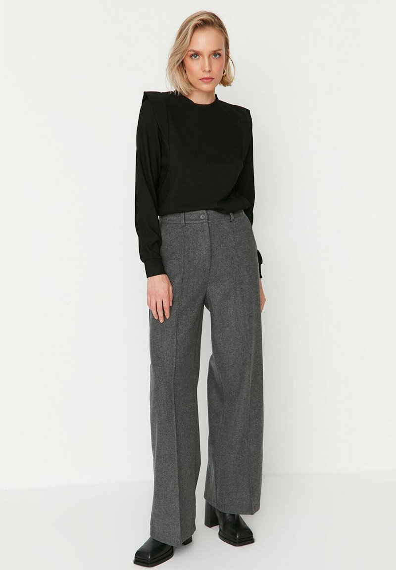 Trendyol Trousers - gray/grey - Zalando