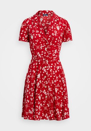 Polo Ralph Lauren DAGANI SHORT SLEEVE DAY DRESS - Vardagsklänning - mint floral/flerfärgad ...