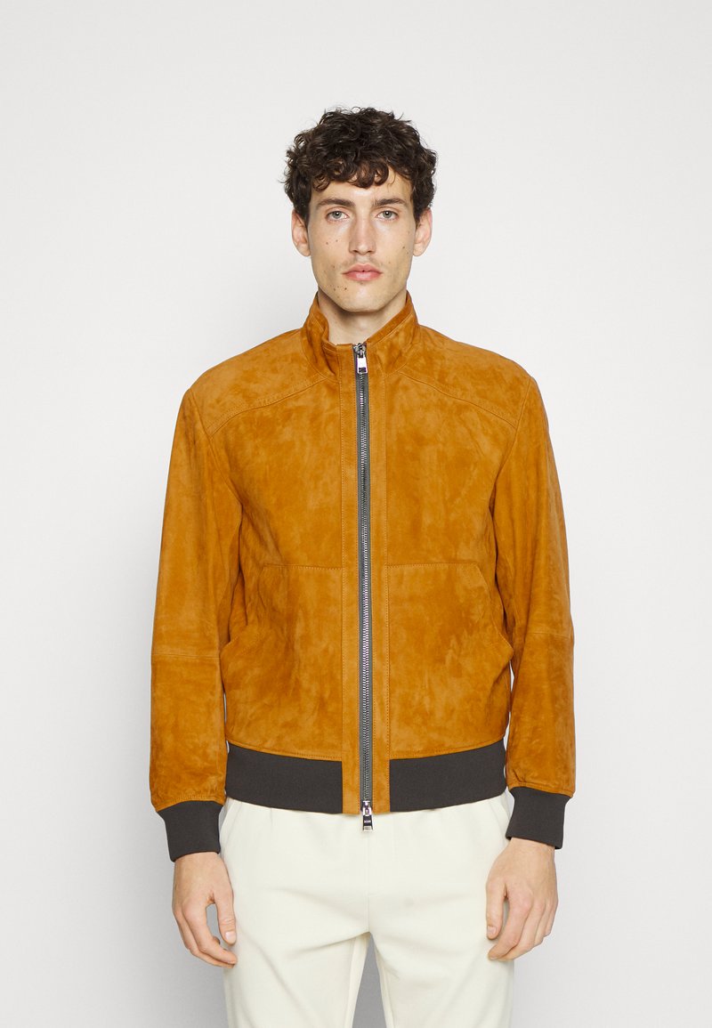 BOSS MIKA - Leather jacket - beige - Zalando.de