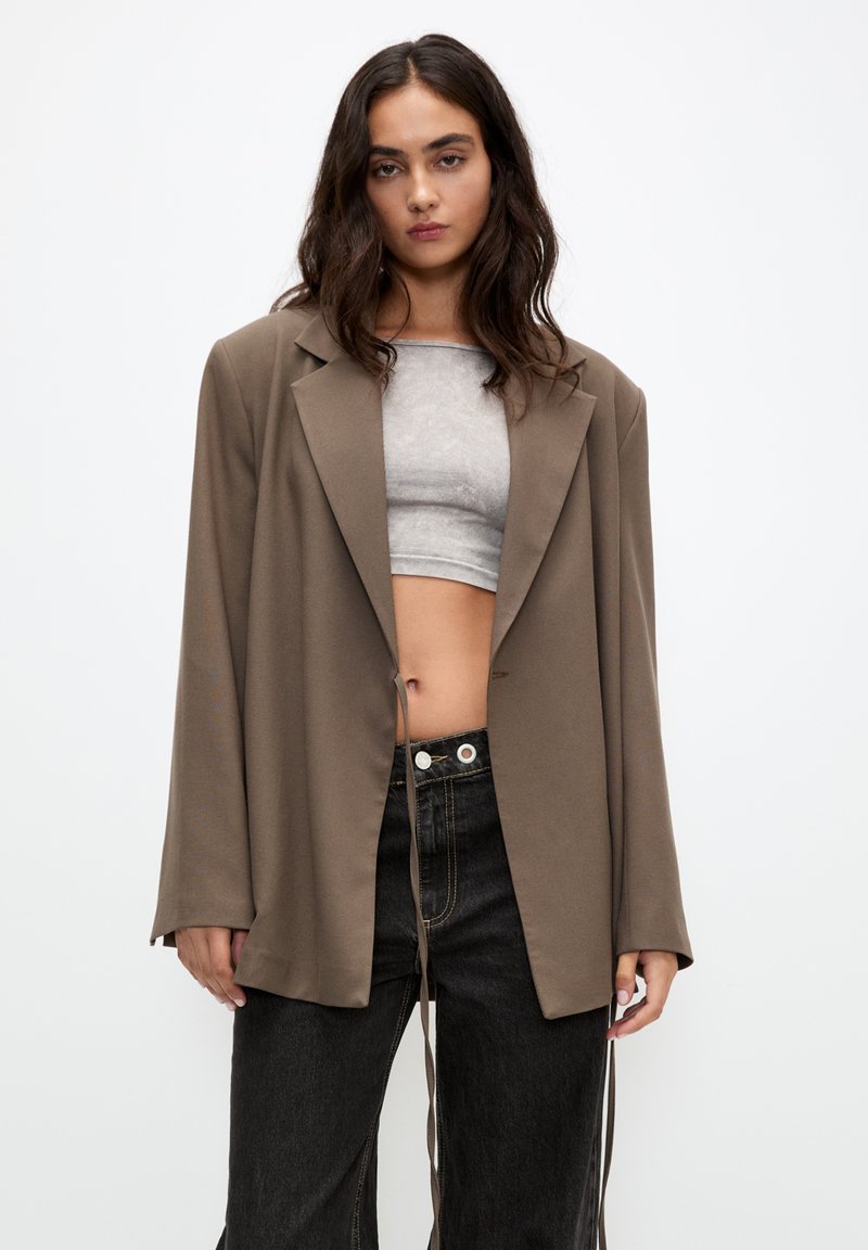 PULL&BEAR SIDE - Blazer - taupe - ZALANDO.FR