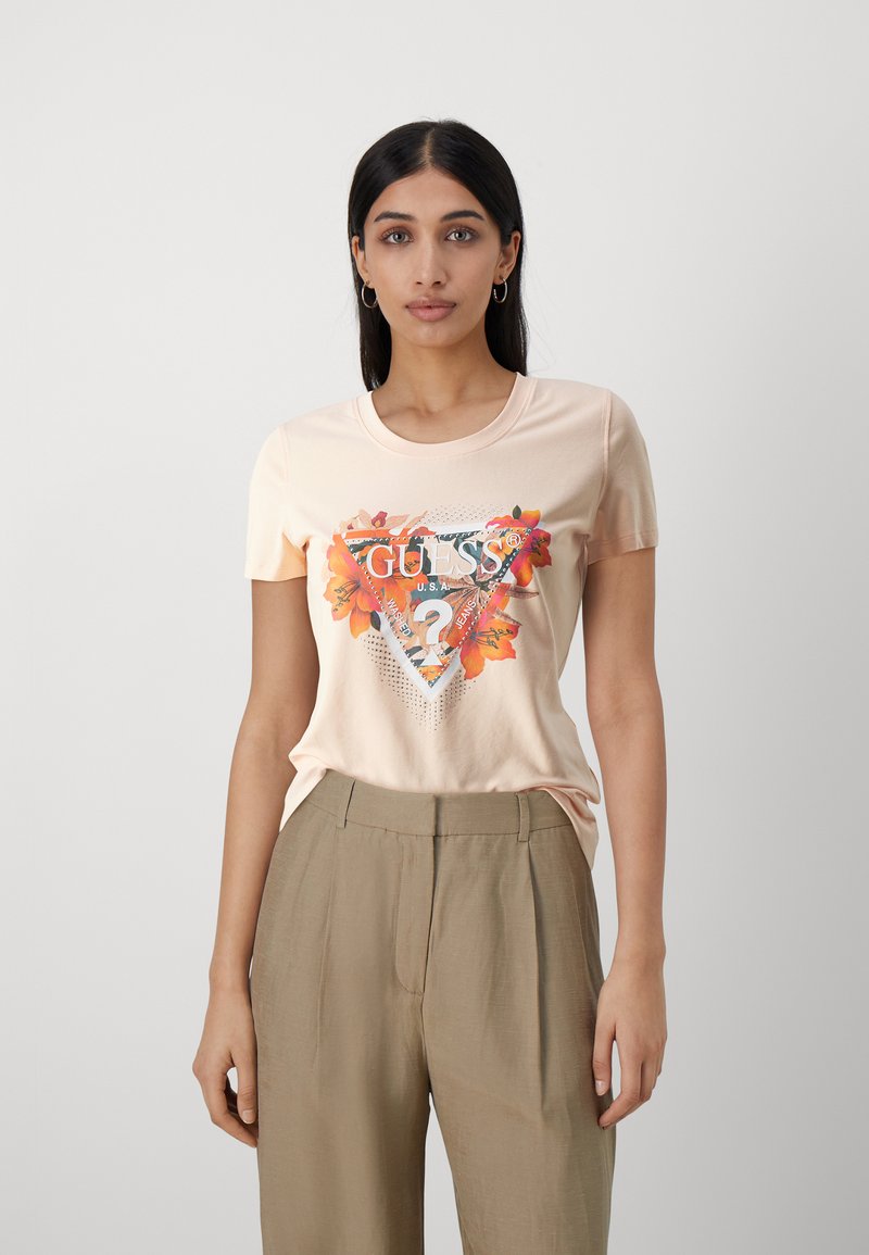 Guess TROPICAL TRIAN - T-Shirt print - peach sky/apricot - Zalando.ch