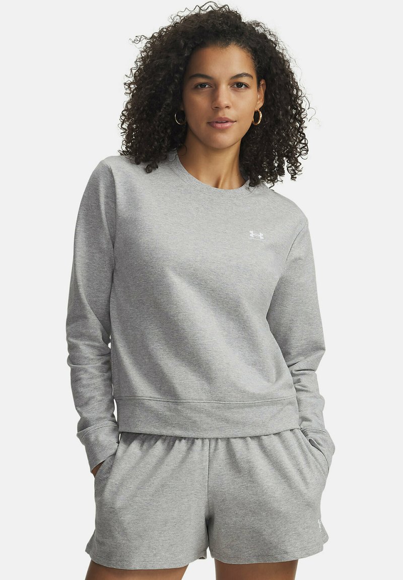 Under Armour SPORT TERRY - Sweater - mod gray light heather/grijs ...