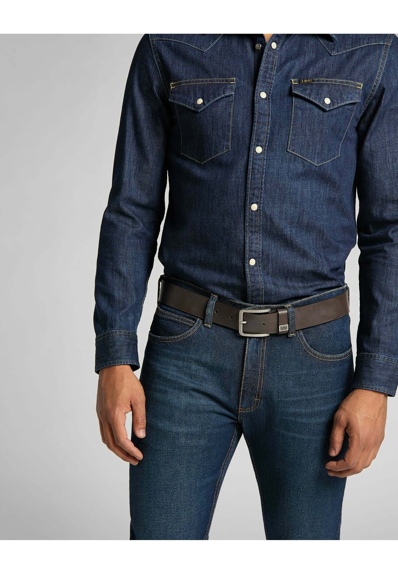 Lee SMALL LOGO - Gürtel - braun leder/braun - Zalando.ch