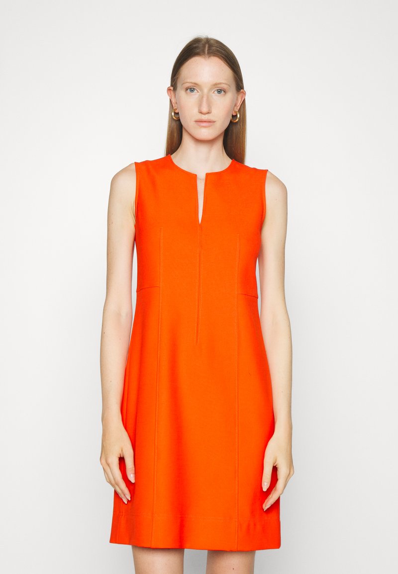 BOSS SLEEVELESS BUSINESS DRESS WITH NOTCH NECKLINE - Etuikleid - orange ...