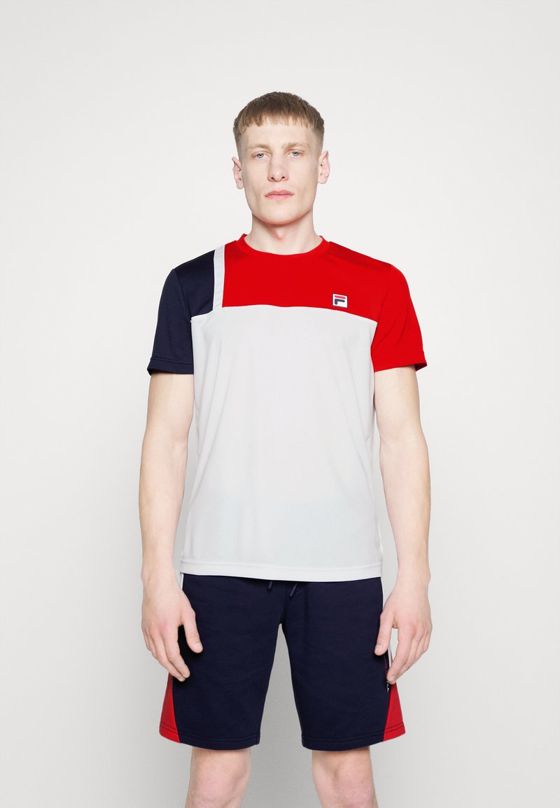 Fila KARL - Sport T-Shirt - white/red/weiß - Zalando.de