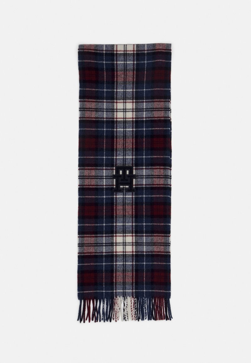 Tommy Hilfiger MONOGRAM TARTAN SCARF UNISEX - Scarf - dark blue/dark ...