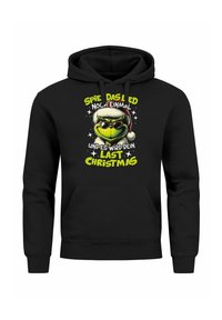 MoonWorks LAST CHRISTMAS GRINCH SPRUCH LUSTIG - Hoodie - schwarz ...