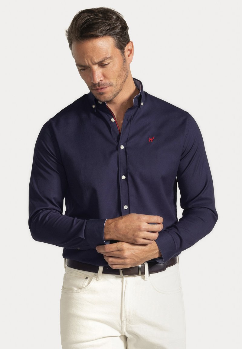 Williot REGULAR FIT OXFORD - Skjorta - navy/mörkblå - Zalando.se