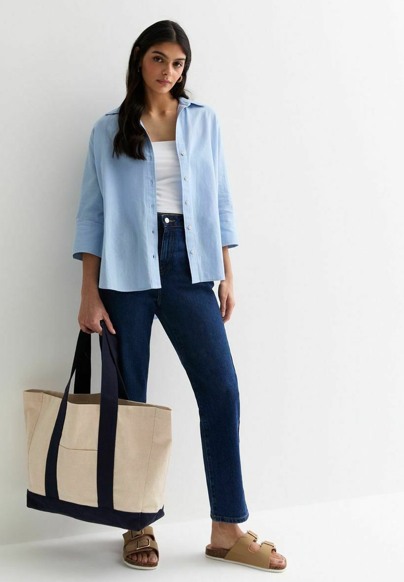 New Look LOOK 3/4 SLEEVE - Overhemdblouse - pale blue/blauw - Zalando.nl