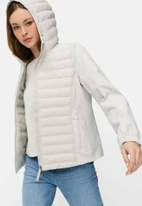 camel active MIT VERSTELLBARER KAPUZE - Winter jacket - pearl/white ...