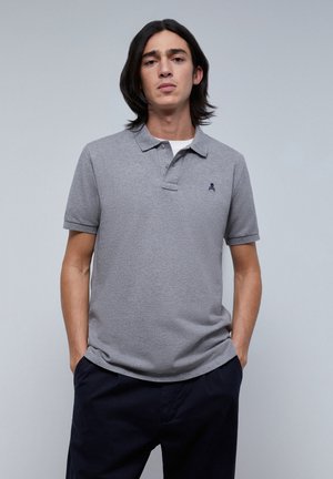 GANT CONTRAST COLLAR SS RUGGER - Polo - grey melange/gris - Zalando.es