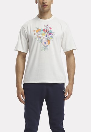 Reebok Classic BLOCK PARTY TEE UNISEX - Camiseta estampada - white ...