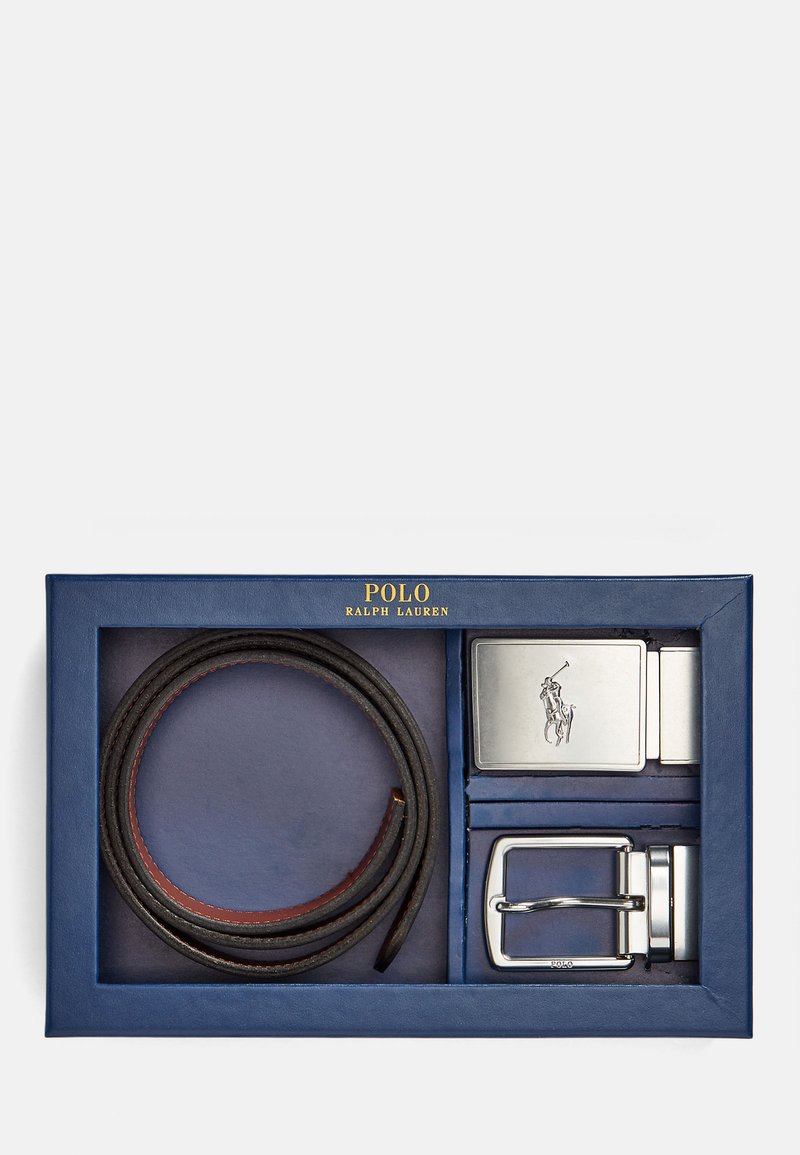 Polo Ralph Lauren BELT GIFT BOX SET - Gürtel - black/saddle/schwarz ...