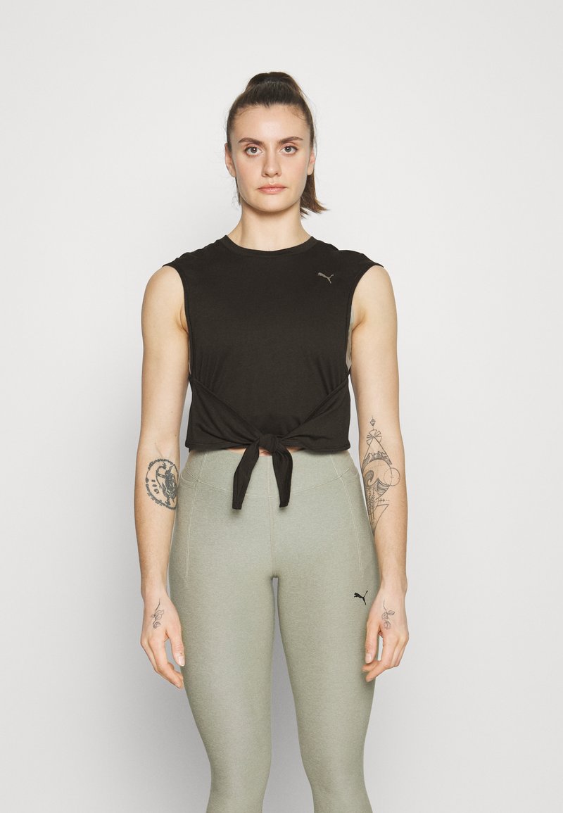 Puma STUDIO SKIMMER TEE - Sports T-shirt - black - Zalando.ie