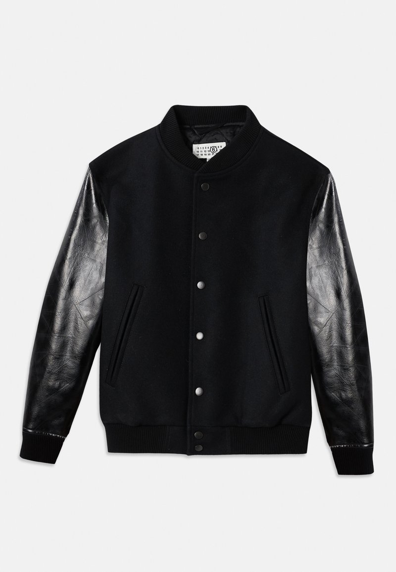 MM6 Maison Margiela Faux leather jacket - black - Zalando.co.uk