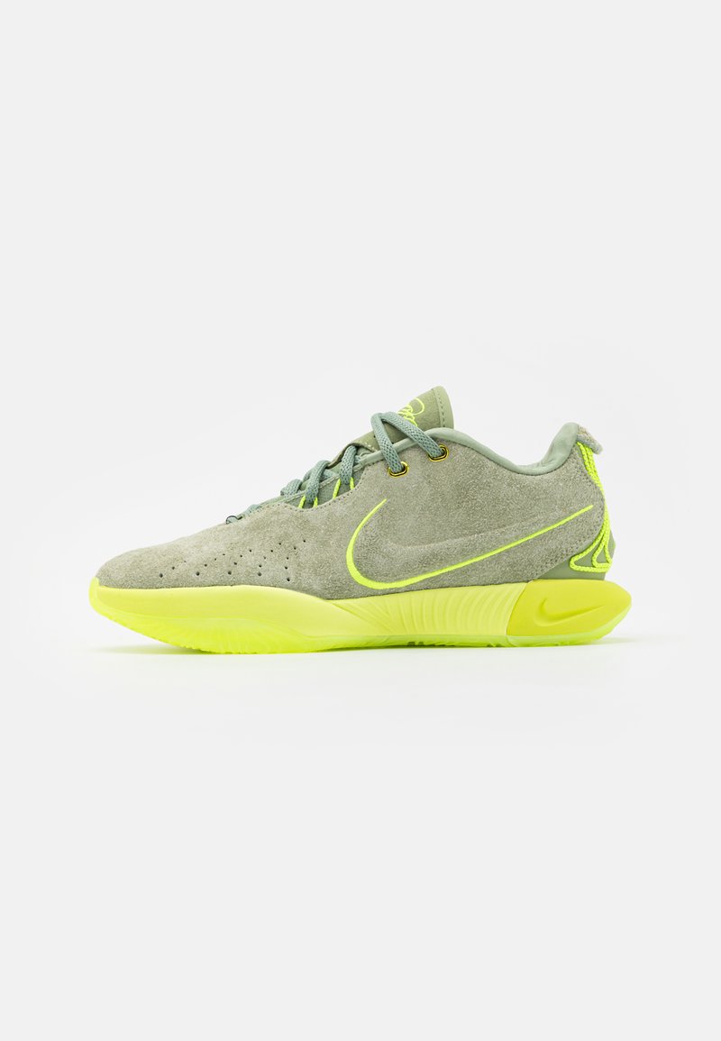Nike Performance LEBRON XXI - Basketball shoes - oil green/volt/olive ...