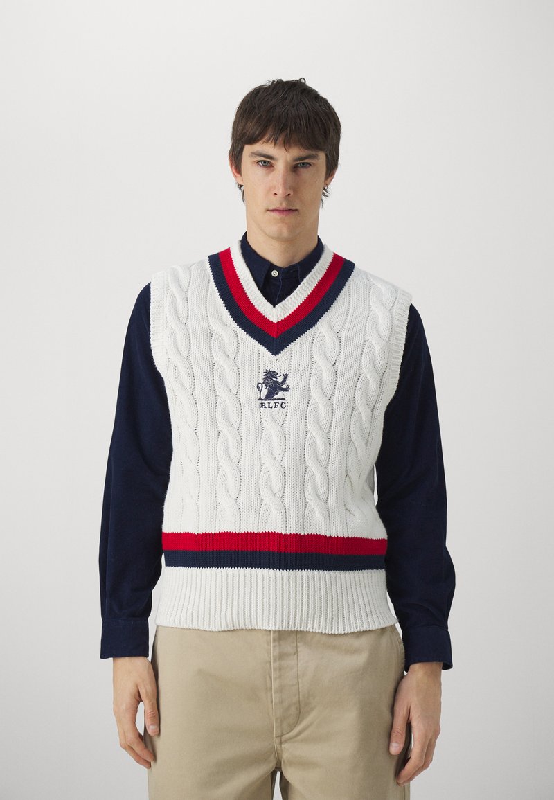 Polo Ralph Lauren SLEEVELESS VEST - Jumper - deckwash white combo/off ...