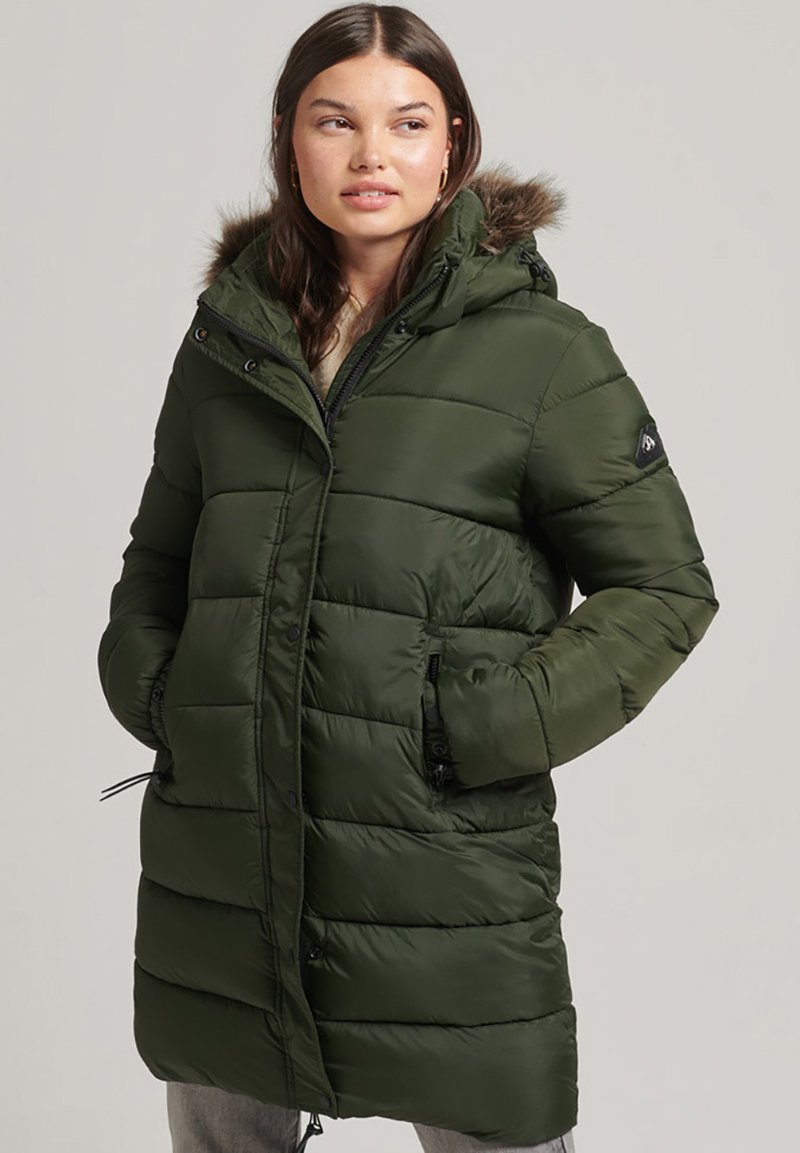 Superdry HOODED MID LAYER MID - Winter coat - surplus goods olive/olive ...