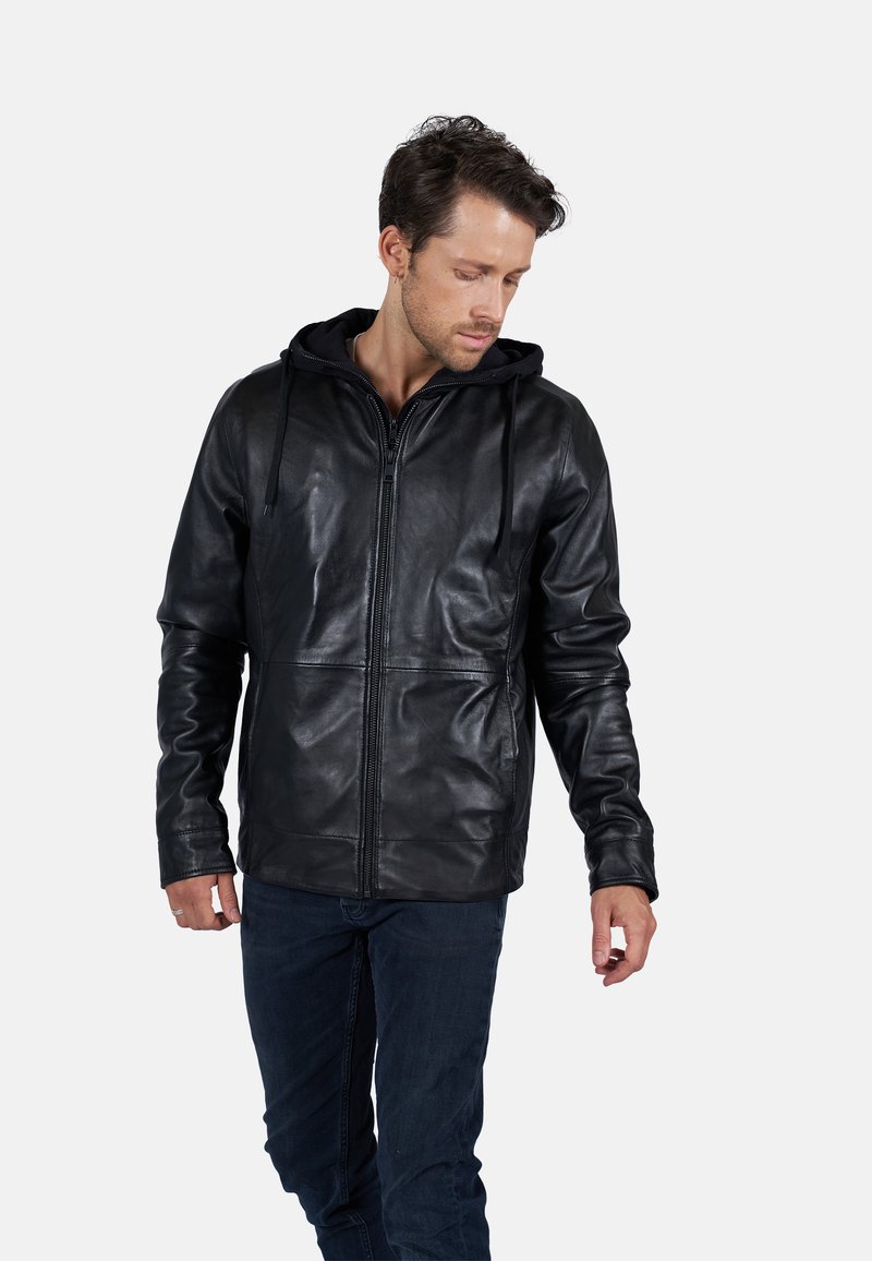 Freaky Nation Leather jacket - black - Zalando.de