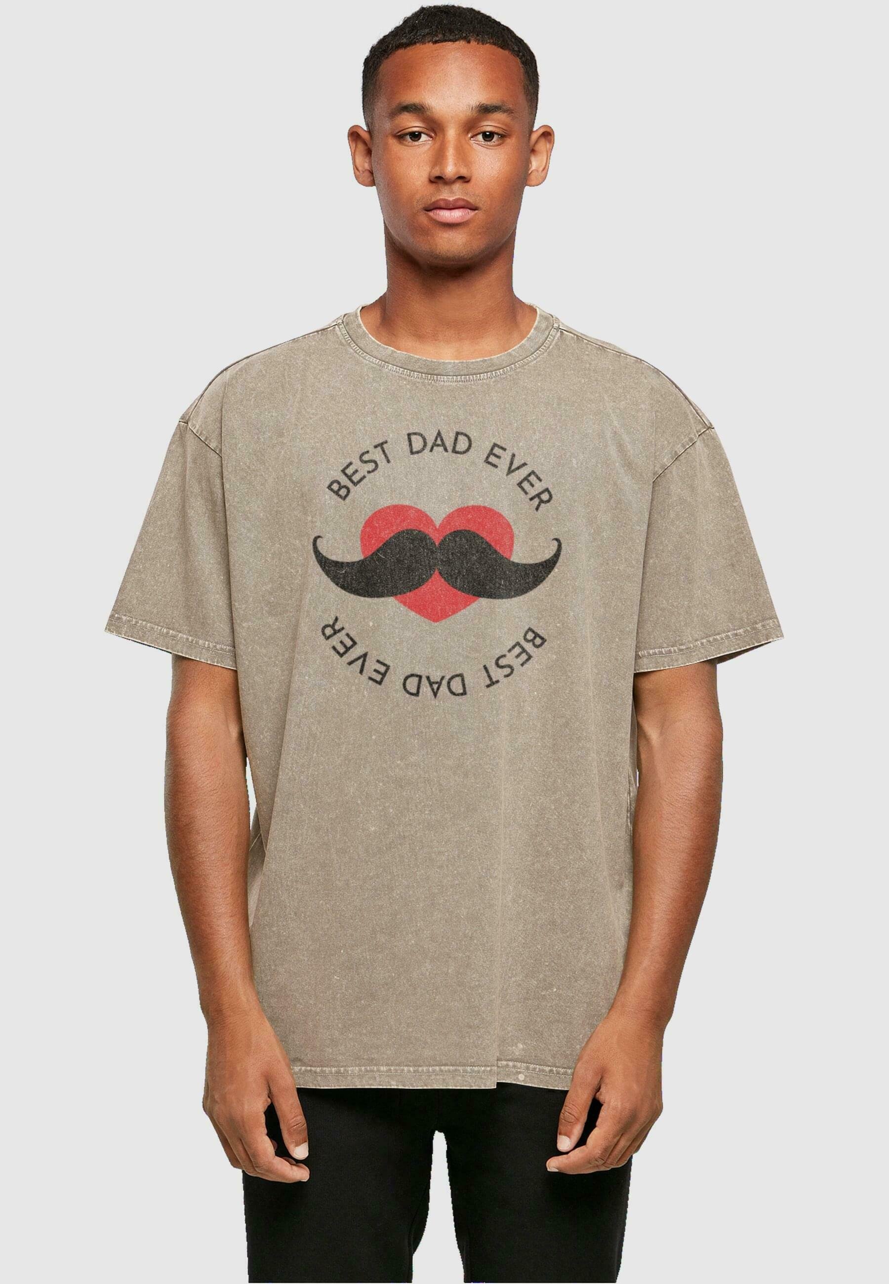 Merchcode FATHERS DAY BEST DAD ACID WASHED HEAVY T Shirt print darkkhaki khaki Zalando