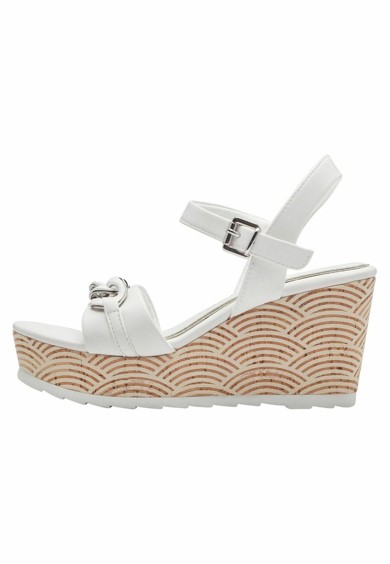 Marco Tozzi Wedge sandals - white - Zalando.ie