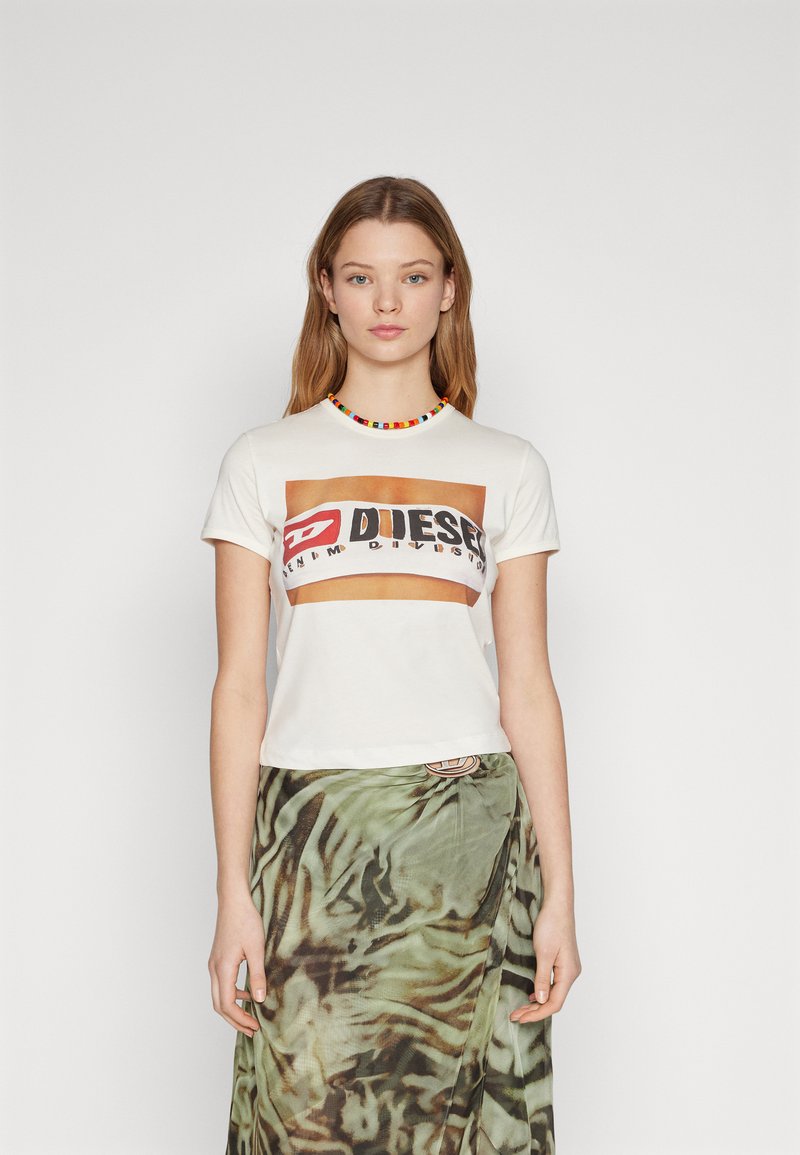 Diesel Print T-shirt - white/red/white - Zalando.co.uk