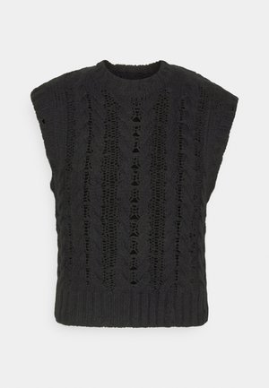 Filippa K BRAIDED VEST - Strickpullover - black/schwarz - Zalando.ch