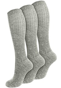 Normani 3 PAAR - Knee high socks - grau/grey - Zalando