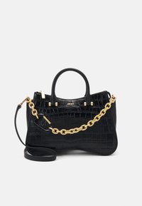 DKNY ADRIA SATCHEL - Handbag - black/gold/black - Zalando.co.uk