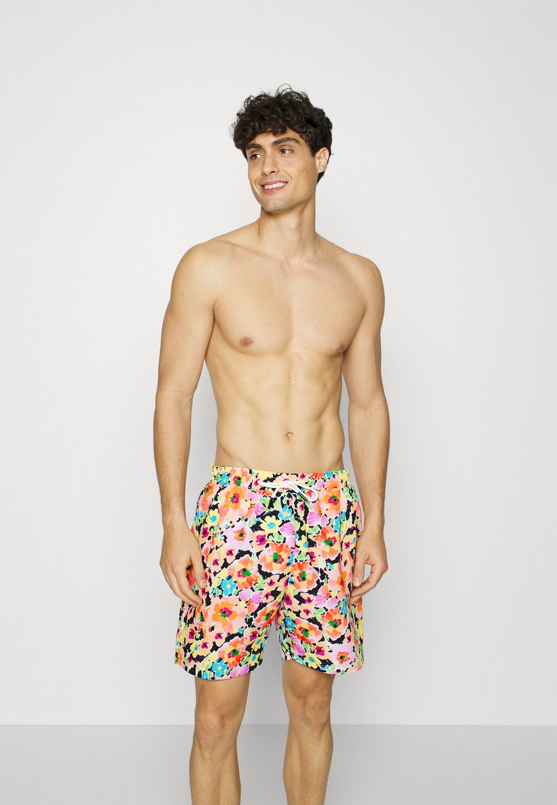 We Are We Wear KYLE SWIM BOARD DARK BASE FLORAL PRINT - Badeshorts ...