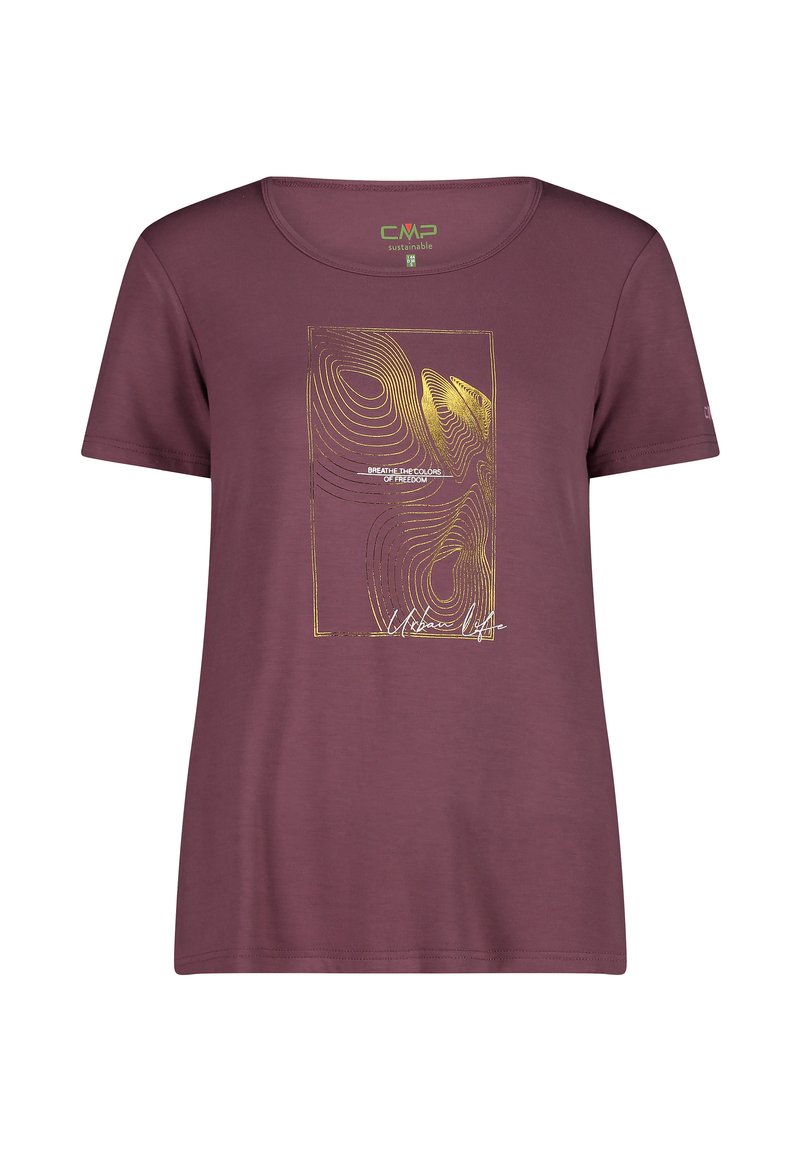 CMP Print T-shirt - plum/brown - Zalando.de