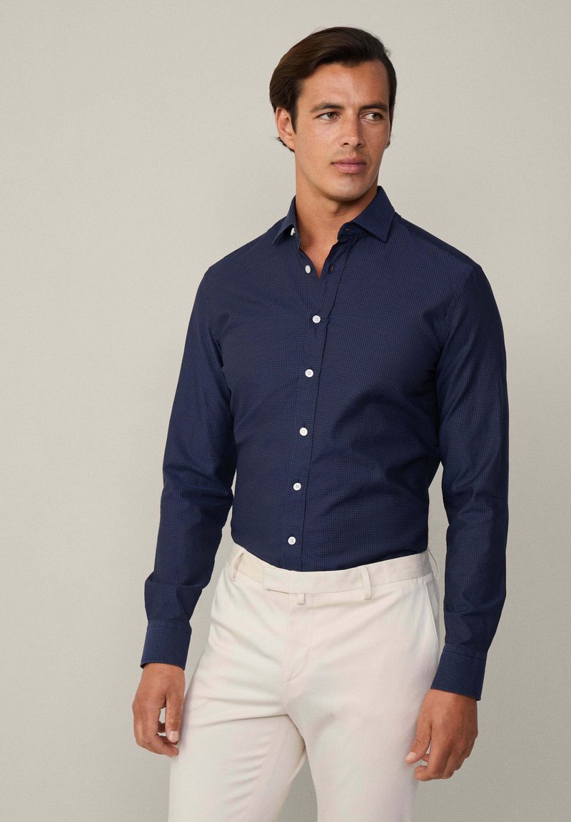 Hackett London POLKA DOT FIL COUPE - Shirt - navy/blue - Zalando