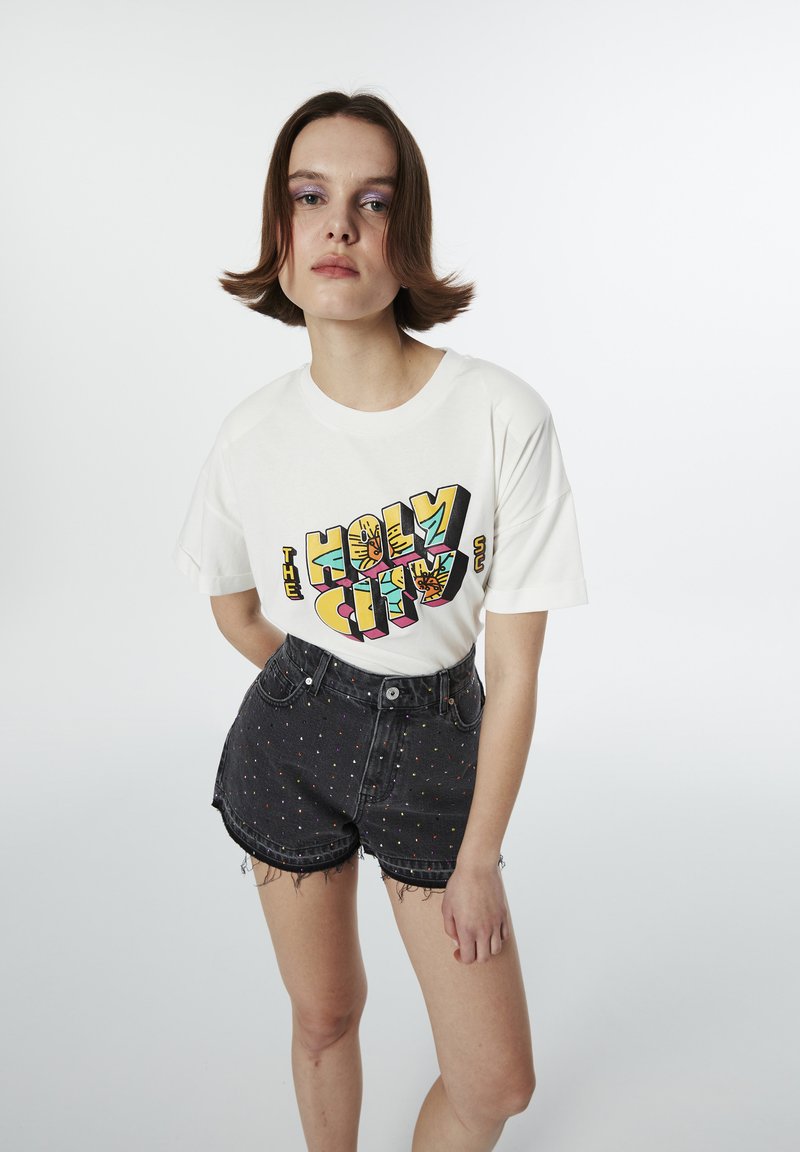 Twist CASUAL RELAXED FIT SLOGAN PRINTED - Camiseta estampada - ecru ...