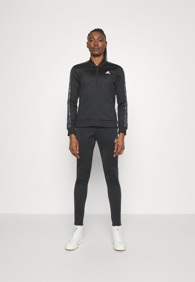 adidas Sportswear ESSENTIALS 3-STRIPES TRACKSUIT - Tuta - black/multi ...