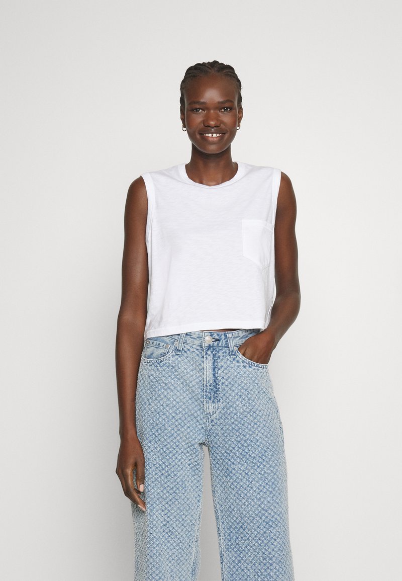 rag & bone MINI POCKET TANK - Top - white - Zalando.ie