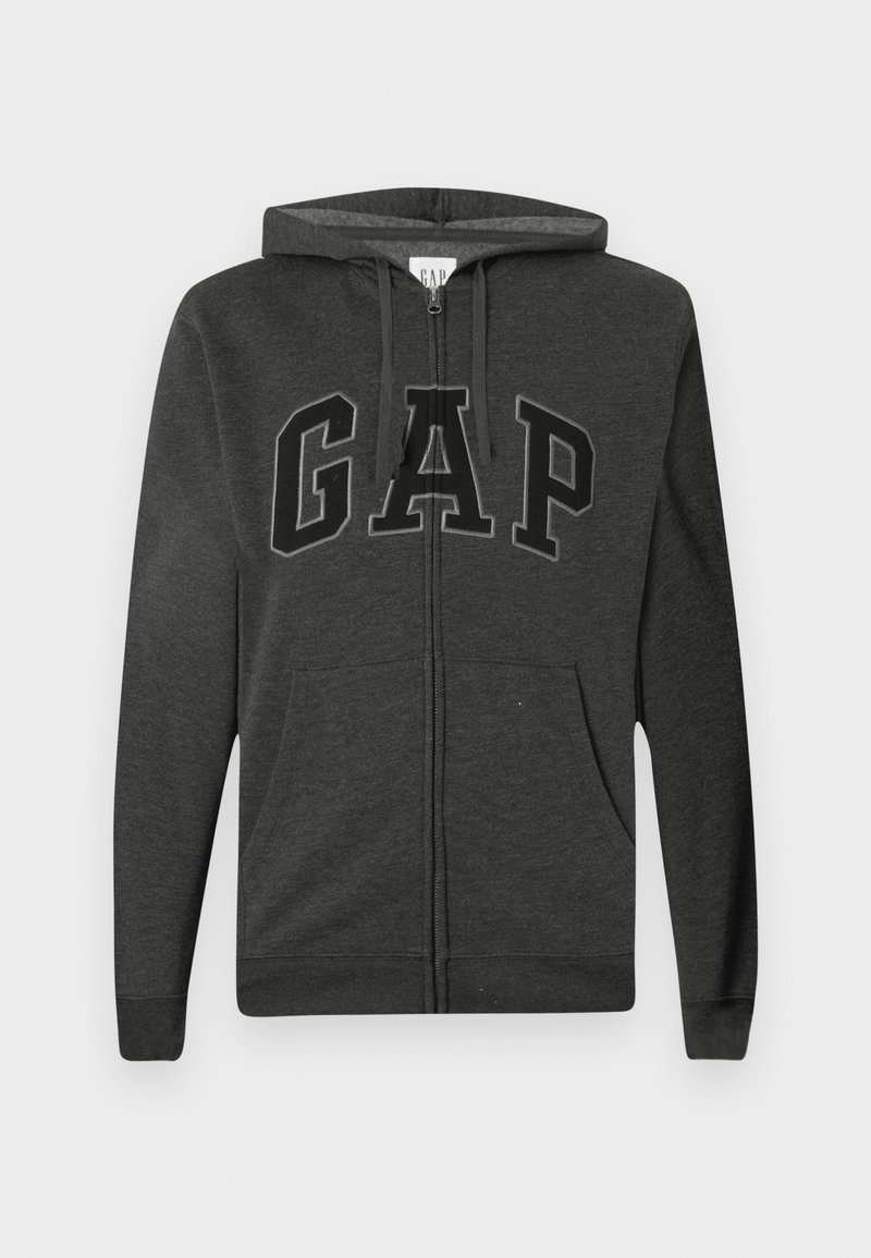 GAP HERITAGE LOGO - Sweatjacke - new charcoal grey/grau - Zalando