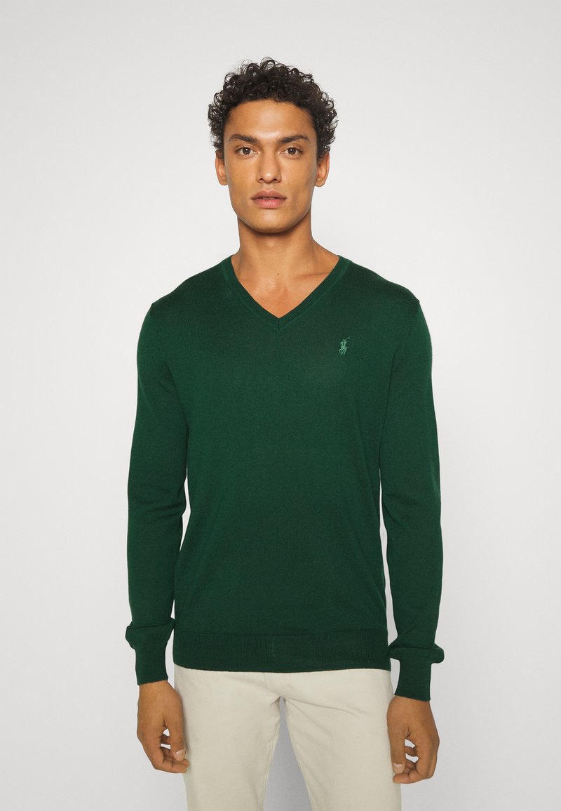 Polo Ralph Lauren LONG SLEEVE - Jumper - hunt club green/green ...